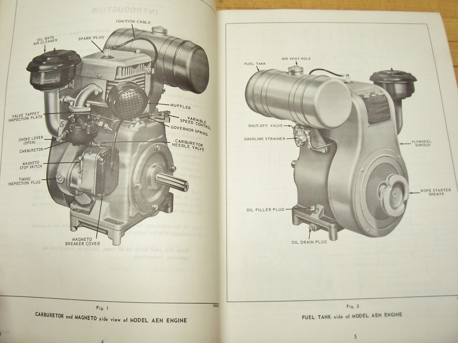 Vintage Original Wisconsin Gas Engine Instruction Parts Manual AEN AENS ...