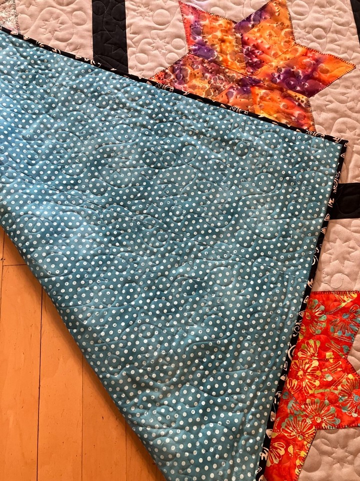 Handmade Full Size Rhombus Star Pattern Quilt 92" X 96" | eBay