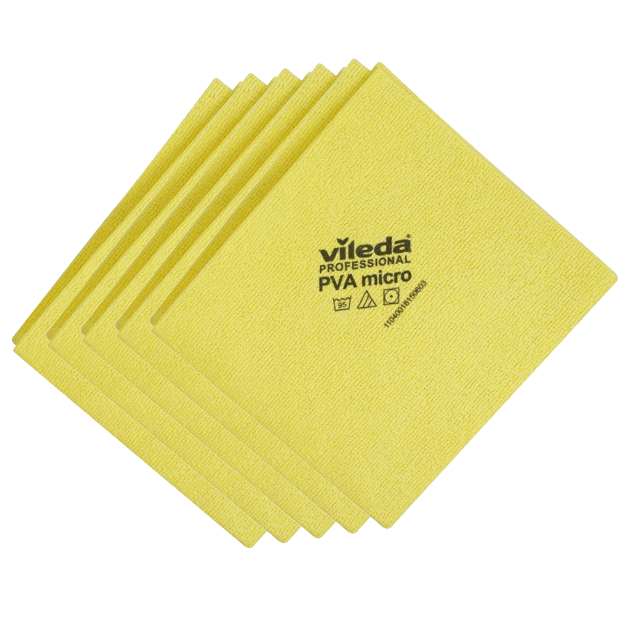 Vileda Professional - PVA Micro Cloth Yellow, 100% Microfibers Made of ...