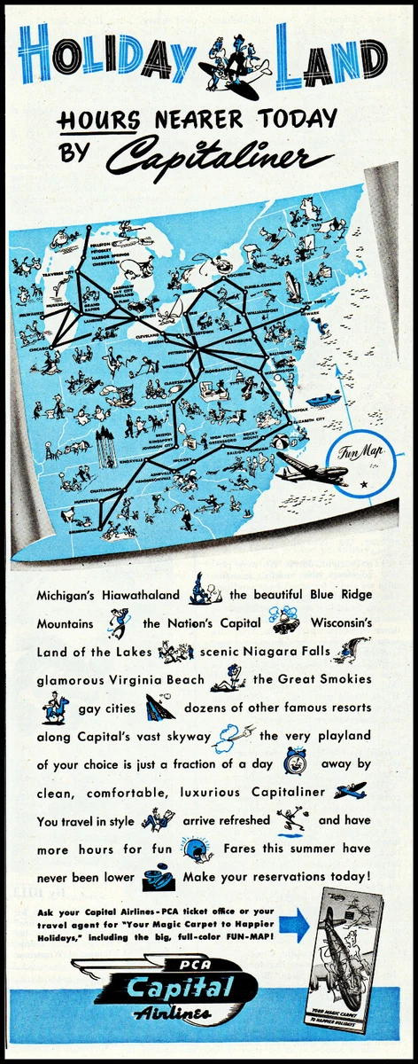 Retro Fun Travel Map