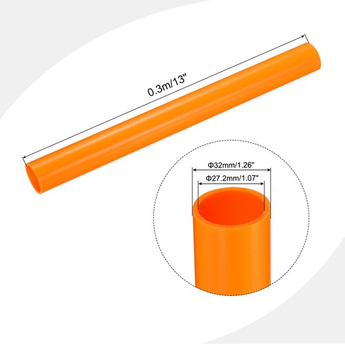 PVC Rigid Round Pipe 27.2mm ID 32mm OD 330mm Orange High Impact | eBay