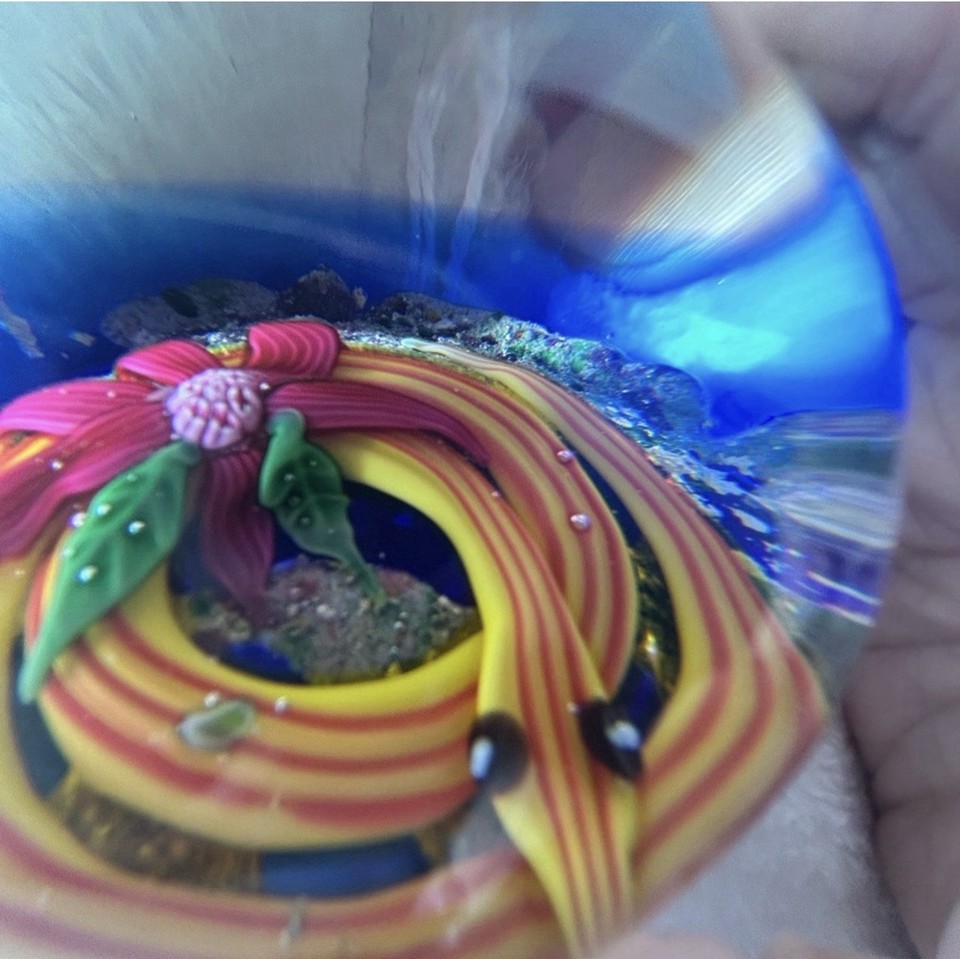 Large Baccarat Crystal France 1970 Coiled Garden Snake Art Glass ...