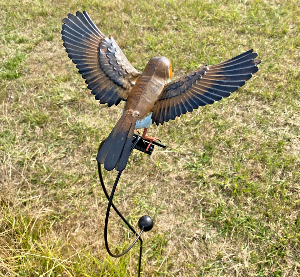 Rocking Robin Balancing Bird Rocker Garden Ornament Decoration Stake ...