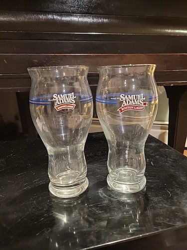 Samuel Sam Adams Boston Lager Pint Beer Glasses Set Of 2 Vtg "Take ...