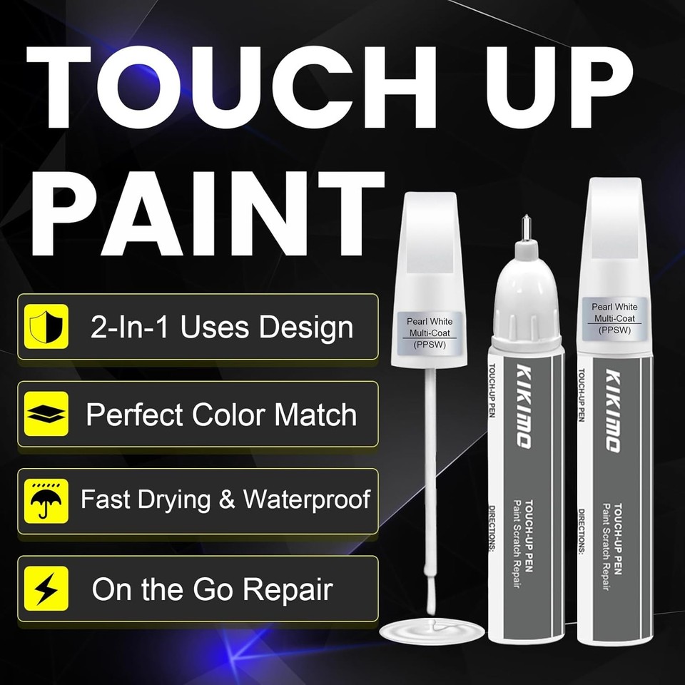 KIKIMO for Tesla Touch Up Paint(Pearl White Multi-Coat(PPSW)), Car ...