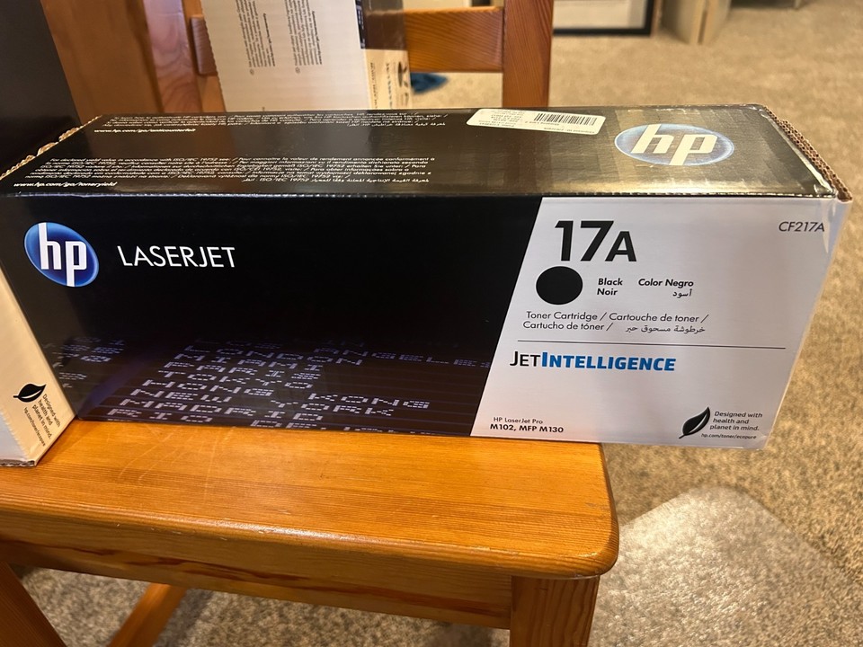 Genuine Sealed HP 17A Black Cartridge Toner HP LaserJet Pro M102 MFP ...