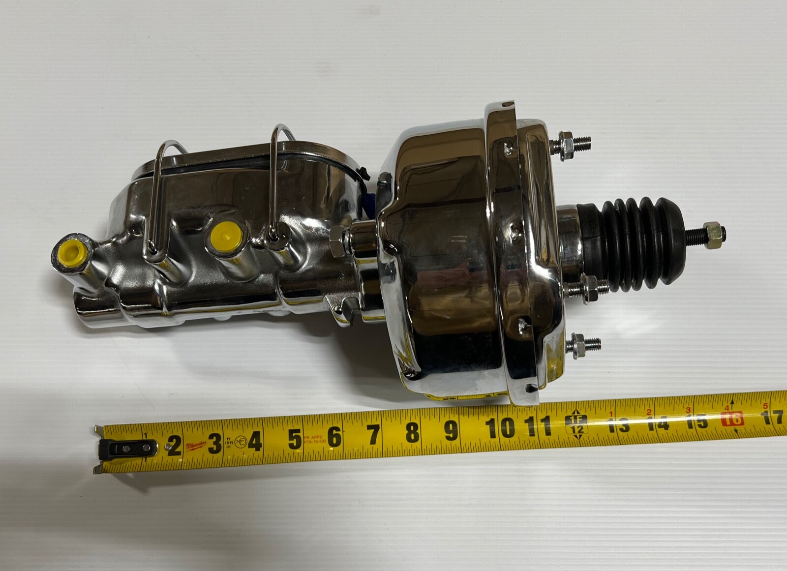 7" Disc Drum Power Booster + Bail Top Master Cylinder & Straight Brkt ...