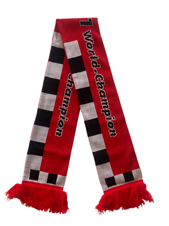 Michael Schumacher Scarf: Knitted Michael Schumacher F1 World Champion ...