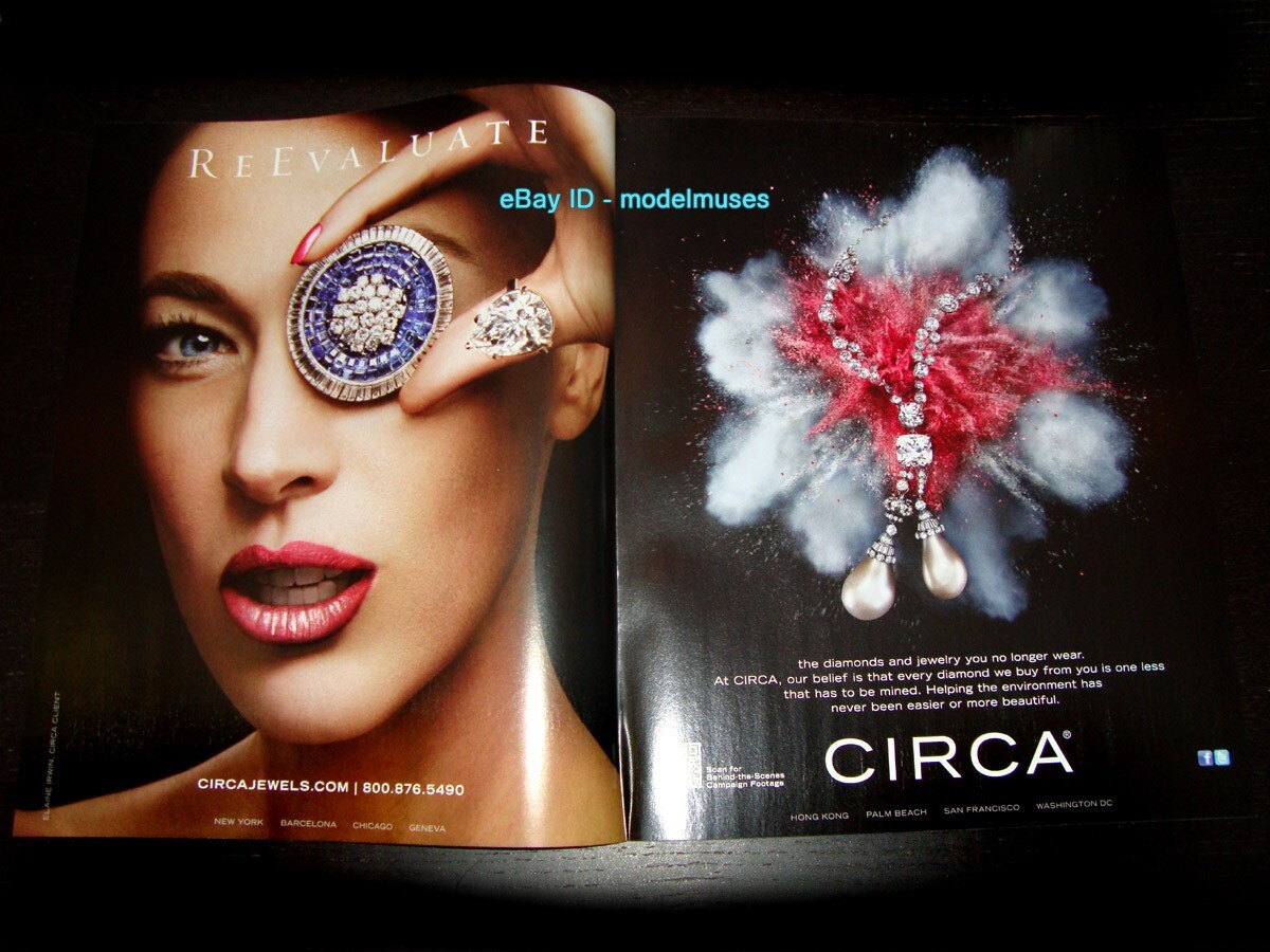 CIRCA Jewelry 4-Page Magazine PRINT AD 2012 ELAINE IRWIN Veronica Webb ...