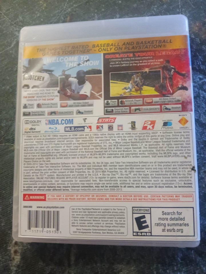 PlayStation Sports Pack Vol. 1: MLB 14: The Show/NBA 2K14 Complete | eBay