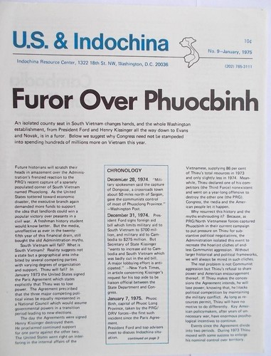 U.S. and Indochina #9 Jan. 1975 Newsletter Vietnam War Table Of Casualties PRG | eBay