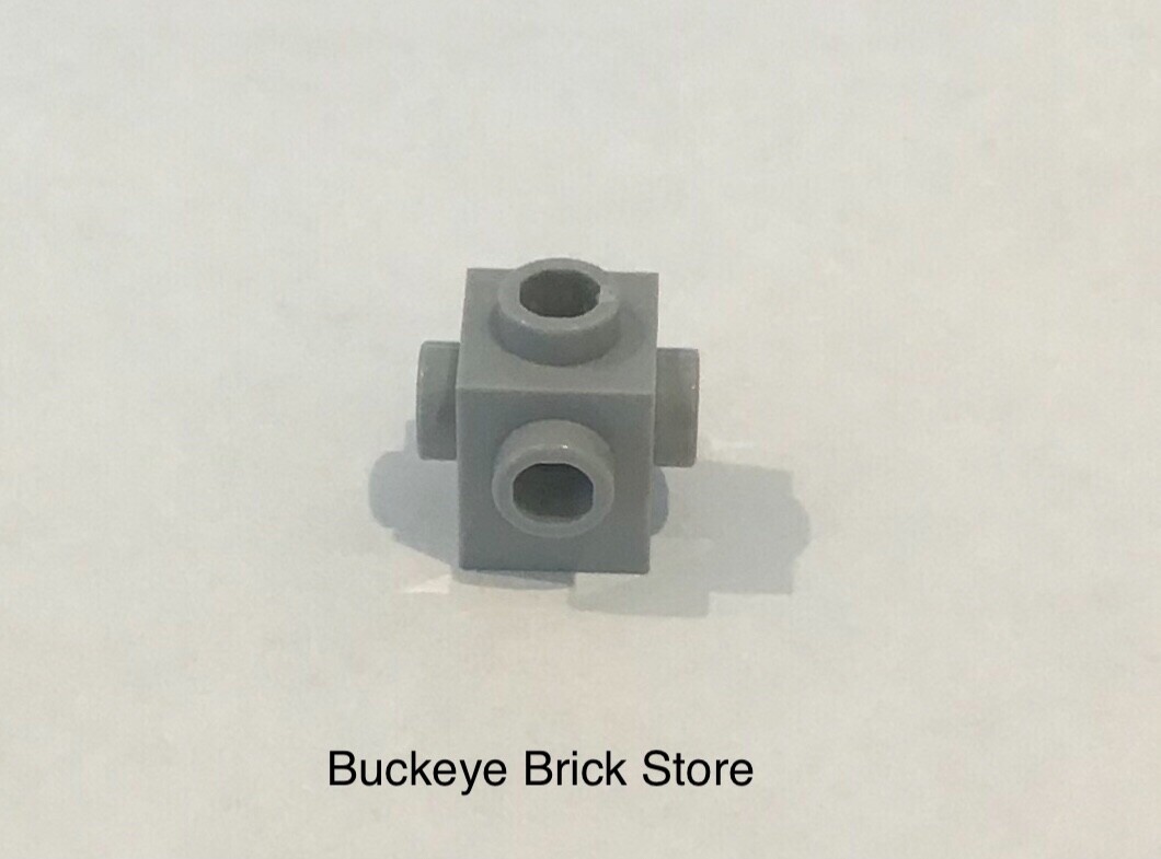 LEGO 1 Part 4733 Light Bluish Gray Brick, Modified 1 x 1 with Studs on ...