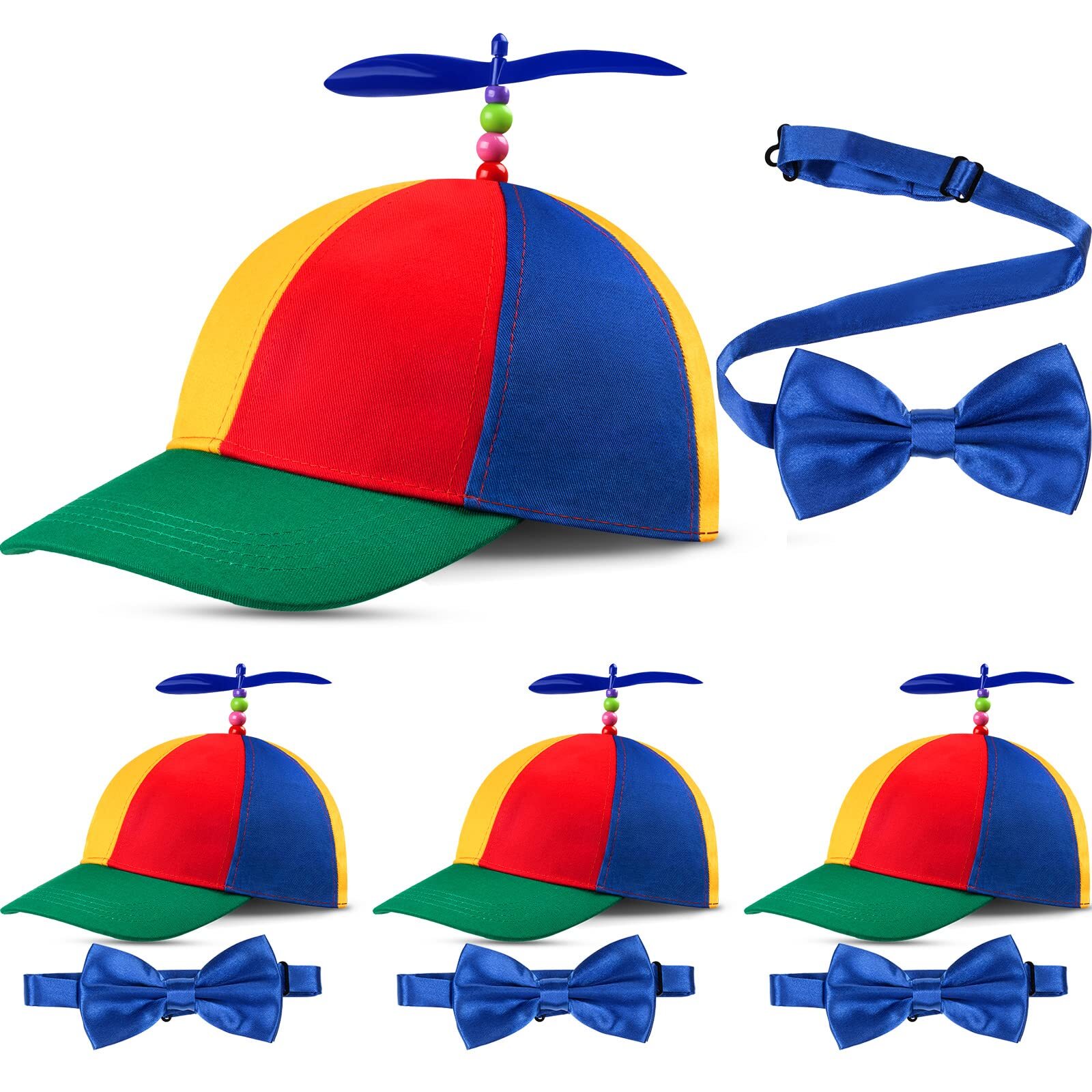 Propeller Top Cap Rainbow Detachable Hat Nerd Crazy Spinner Hat Silly ...