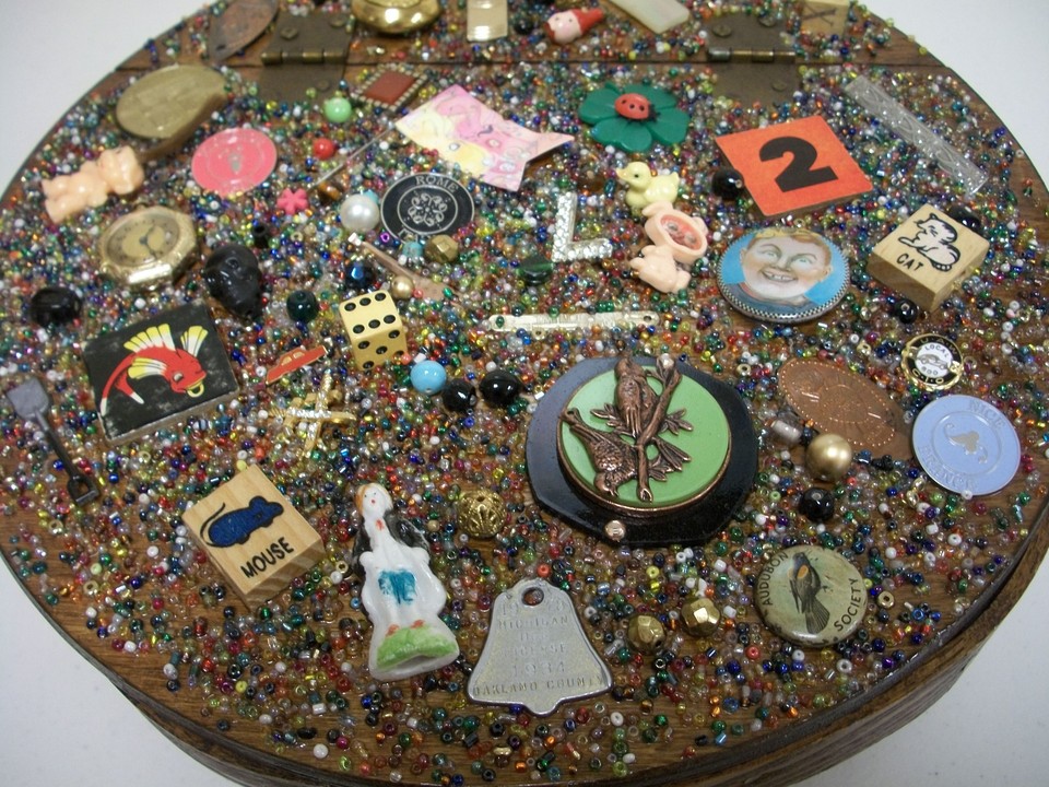 MEMORY ART Assemblage/Found Object Outsider Folk Art Treasure Handle ...