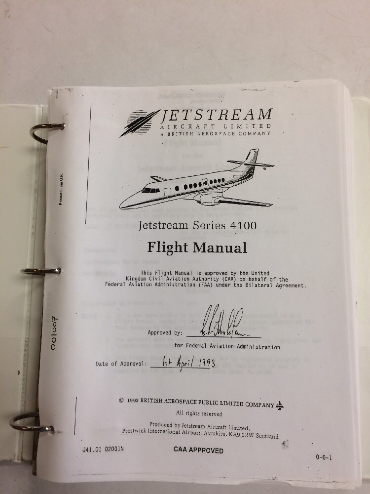 Jetstream Series 4100 Flight Manual | eBay