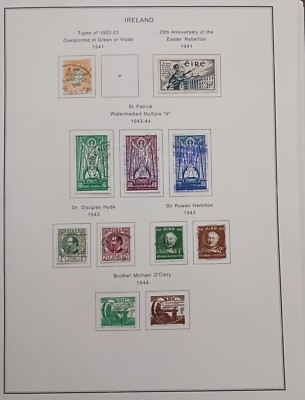 IRELAND - 1941 - 44 - LOT OF STAMPS ON ALBUM PAGE - USED & MH | eBay