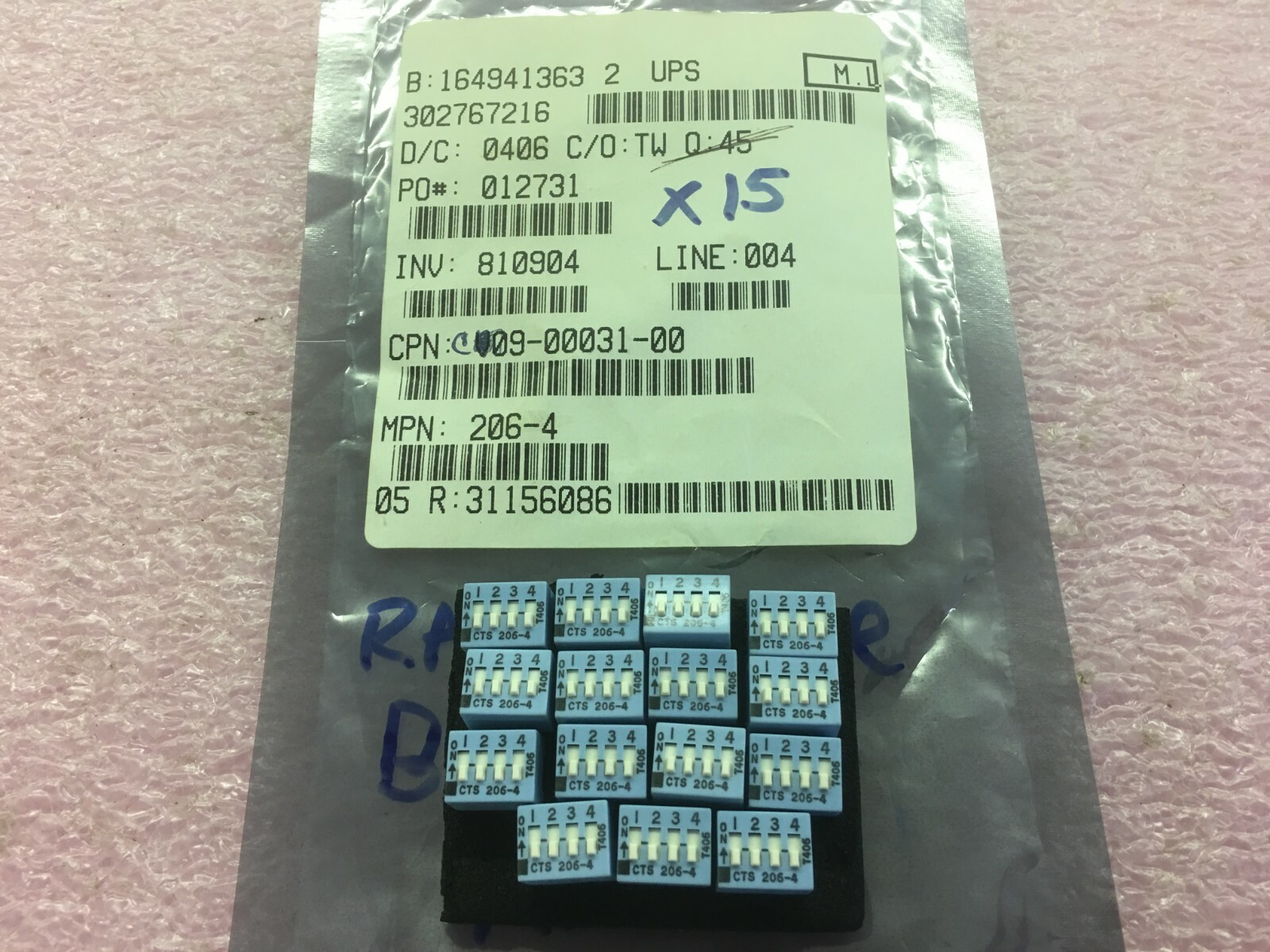 (15 PIECE LOT) 206-4, CTS, SWITCH SLIDE DIP SPST 50MA 24V | eBay