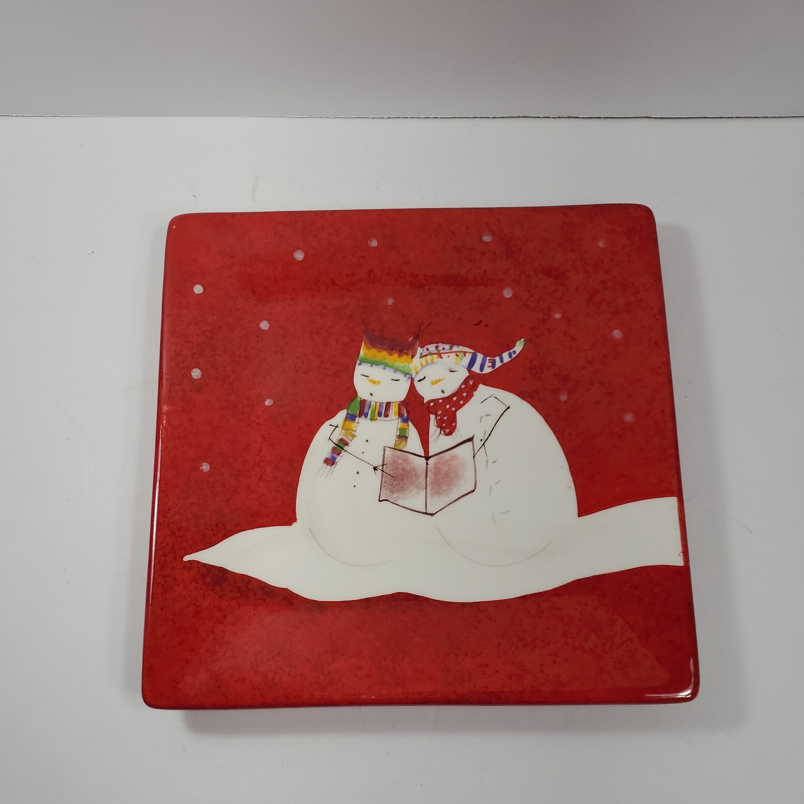 Oneida Christmas Debbie Taylor-Kerman Earthen Ware-"Snowmates" 8"×8 ...