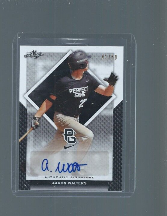 2016 Leaf Perfect Game National Showcase - Black #BA-134 Aaron Walters ...