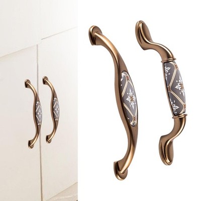 Door Handle Grab Bar Cabinet Handle Ceramic Bronze Easy to Use Single ...