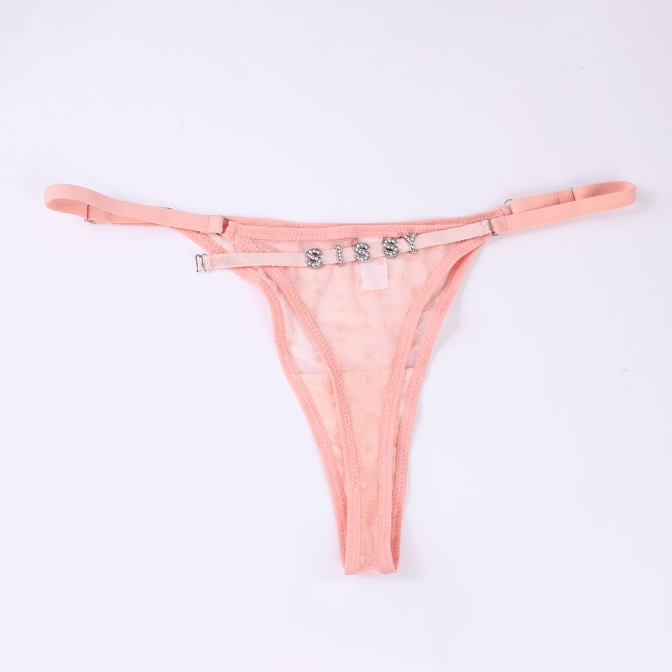 DADDY Thong Panties Adjustable Gift Crystal Letter G-string Underwear ...