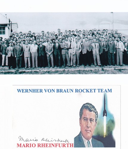 Von Braun Team Mario Rhenfarth German Rocket Scientist SIGNED 3x5 CARD ...