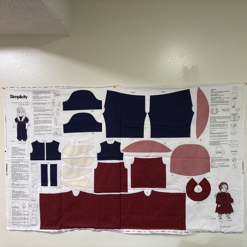 1996 Simplicity Country Girl 2 Complete Outfit Cut & Sew Fabric Craft ...