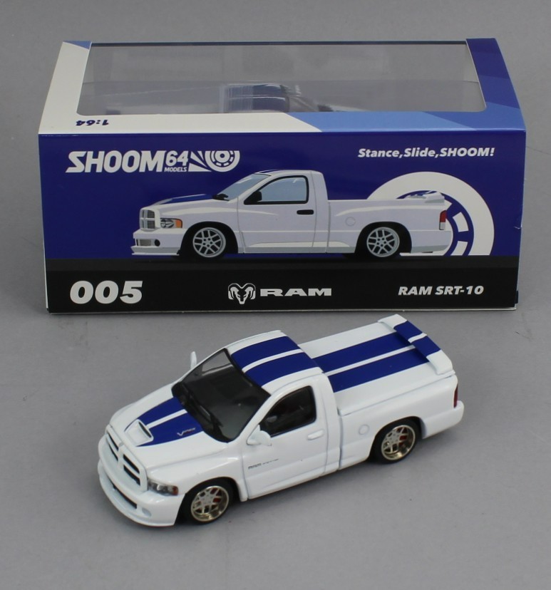 1:64 *SHOOM 64 MODELS* WHITE Dodge RAM SRT-10 Pickup Truck *NIB* | eBay
