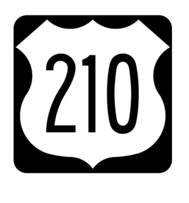 3" us route 210 highway bumper sticker decal usa made | eBay