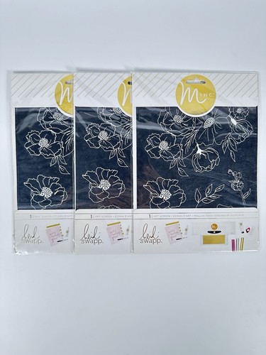 Lot of 3 HEIDI SWAPP MINC FLORAL ART SCREEN 313010, Ink, Foil, Crafting ...
