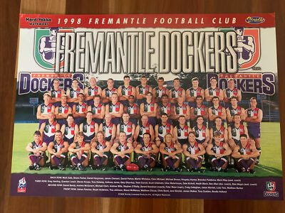 OFFICIAL AFL 1998 FREMANTLE DOCKERS TEAM POSTER | eBay Australia