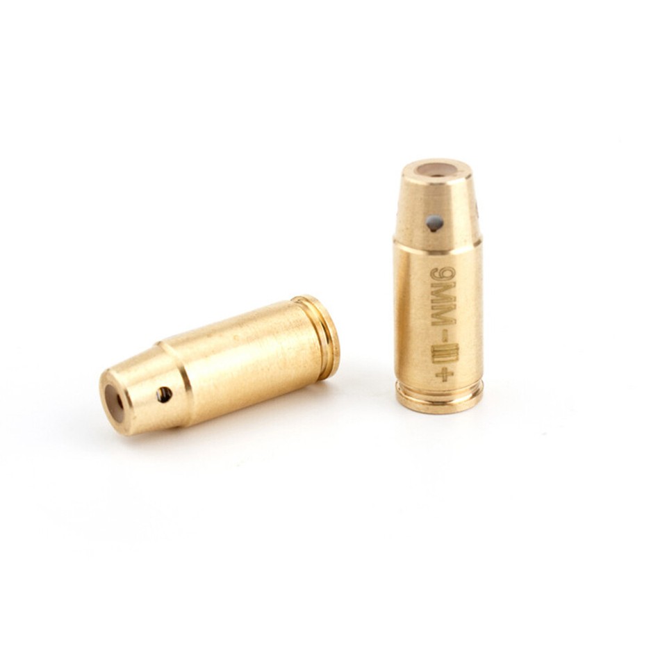 9mm Red Laser Bore Sight Brass Cartridge Bullet Shap Boresighter W/ 6 ...