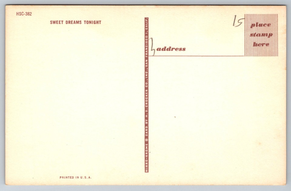 Vintage Postcard Funny Humor Cartoon Scary Fairy Ugly Man Sweet Dreams ...