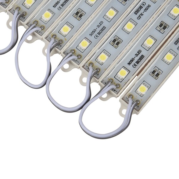 1*10pcs 5050 SMD 3 LED Module String Light Waterproof DC 12V Cool W3 ...