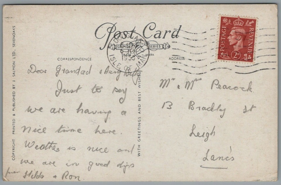 Postcard Douglas Queens Promenade & Onchan Head Isle Of Man IOM 6th ...