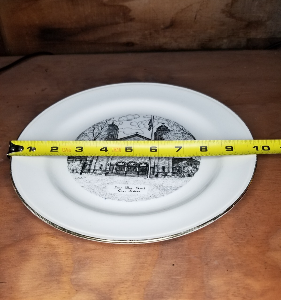Vintage Church Plate St. Marks Catholic Church Gary Indiana 10 ...