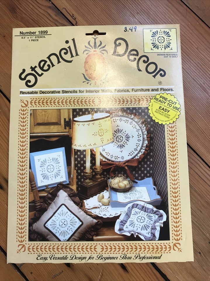Set Lot Vintage Stencil Art Decor Craft Kits Stencils Country Floral ...