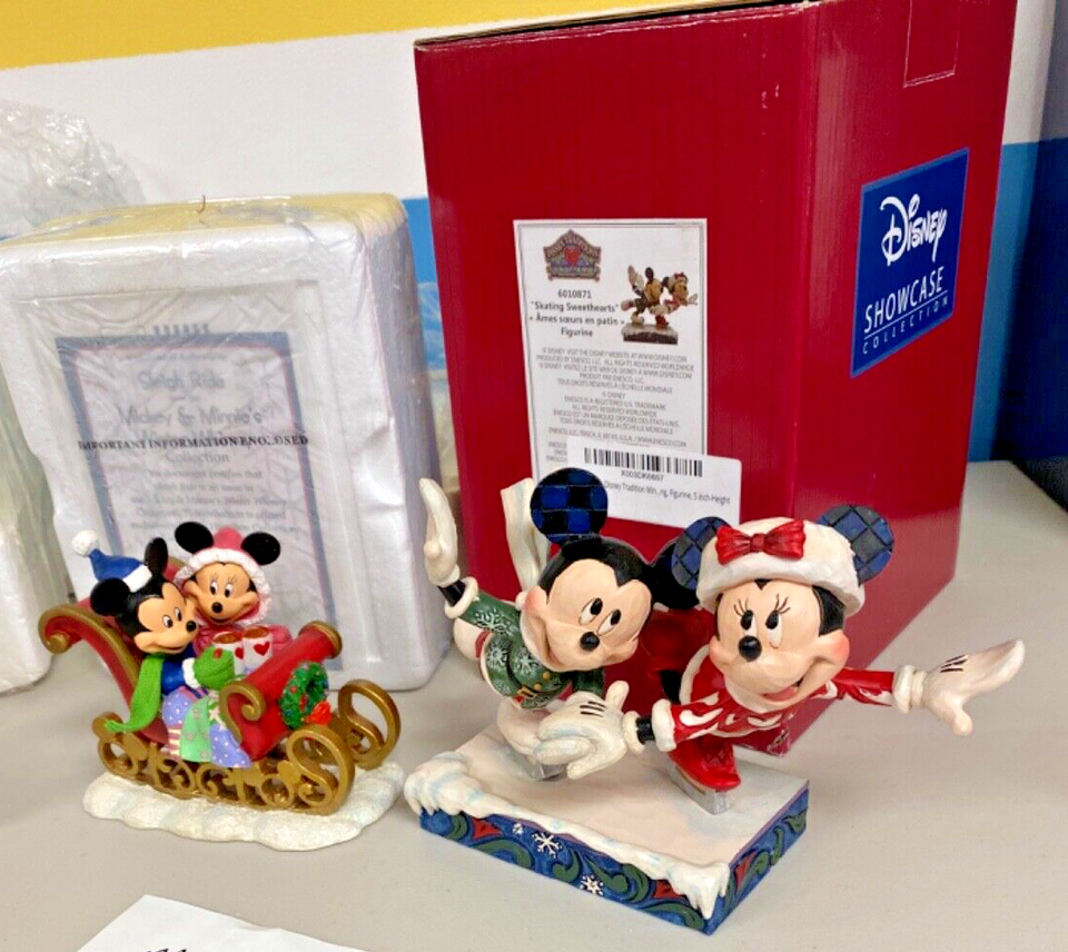 Hamilton collection Disney Mickey & Minnie Christmas Figurines | eBay