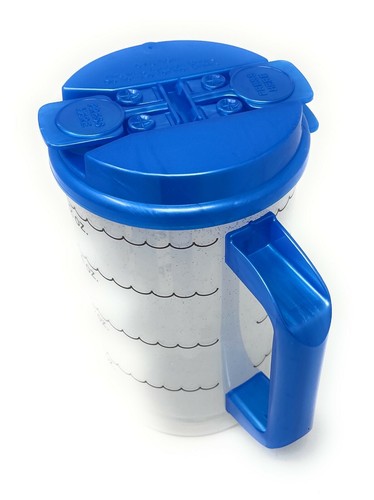 Water Tracking Insulated Hospital Mug w/Handle + Straw -32 Oz BPA Free ...