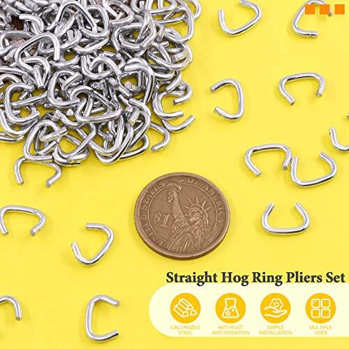 1000 Pcs 3/8" Galvanized Professional Upholstery Hog Rings Set for ...