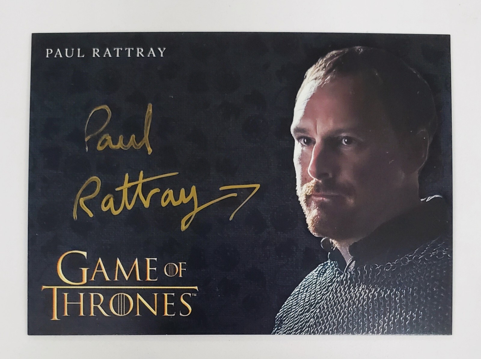 Game of Thrones Art & Images Gold Ink Autograph Paul Rattray as Harald ...