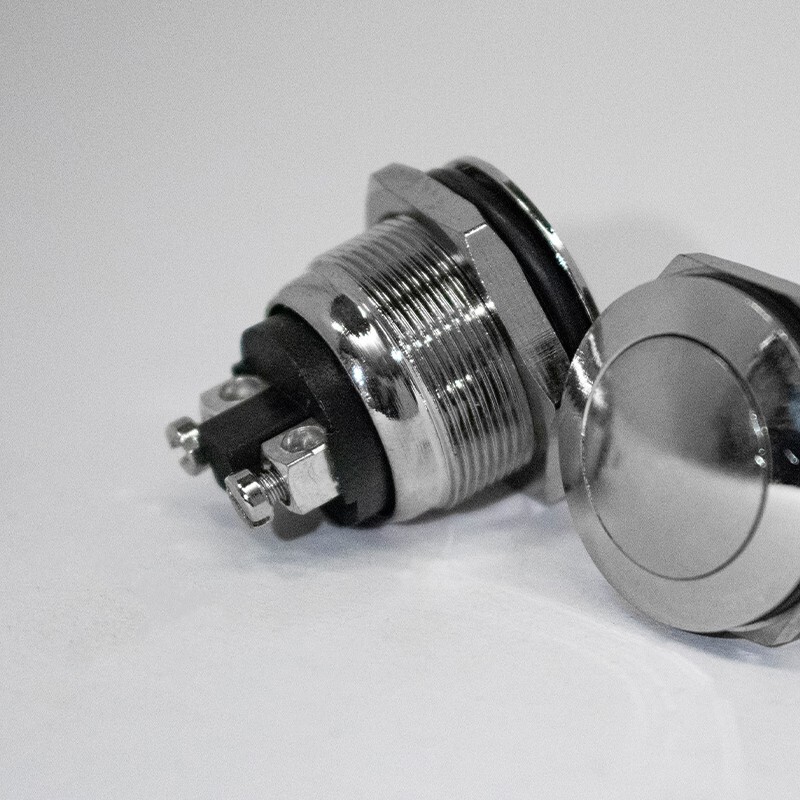 Plated Brass 12 Volt Button Switch Momentary Push On Rally Car Race car ...