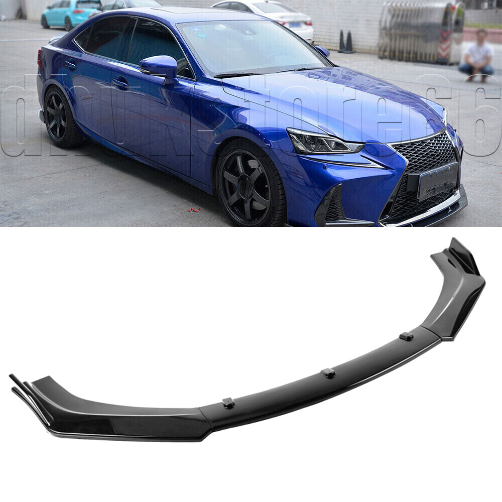 Glossy Black Car Front Bumper Chin Lip Spoiler Splitter For LEXUS IS250 ...