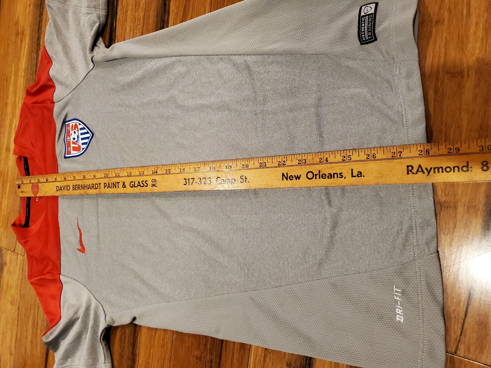 Men's Nike Training USMNT Team USA World Cup Gray Red Soccer Jersey Kit ...