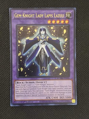 YuGiOh! Gem-Knight Lady Lapis Lazuli BLMM-EN144 Ultra Rare 1st Edition ...