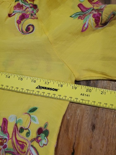 Fig Flower Bohemian Top Button Blouse Women's Small Lightweight ...