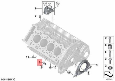 Genuine BMW E70N E71 E84 E89 F01 Knock Detonation Ping Sensor OEM ...
