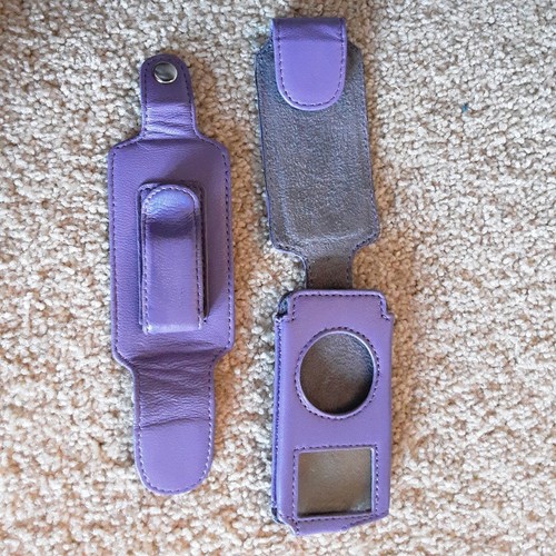 Griffin Leather iPod Magnetic Cases In Purple/Belt Clip | eBay