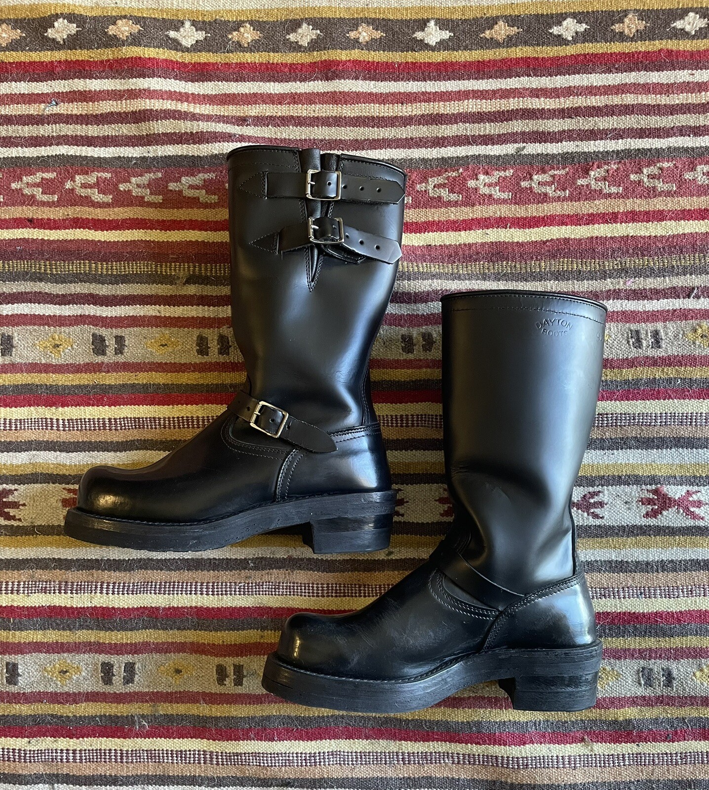 Dayton Boots Mens Engineer US 10 EE Custom Black Leat… - Gem