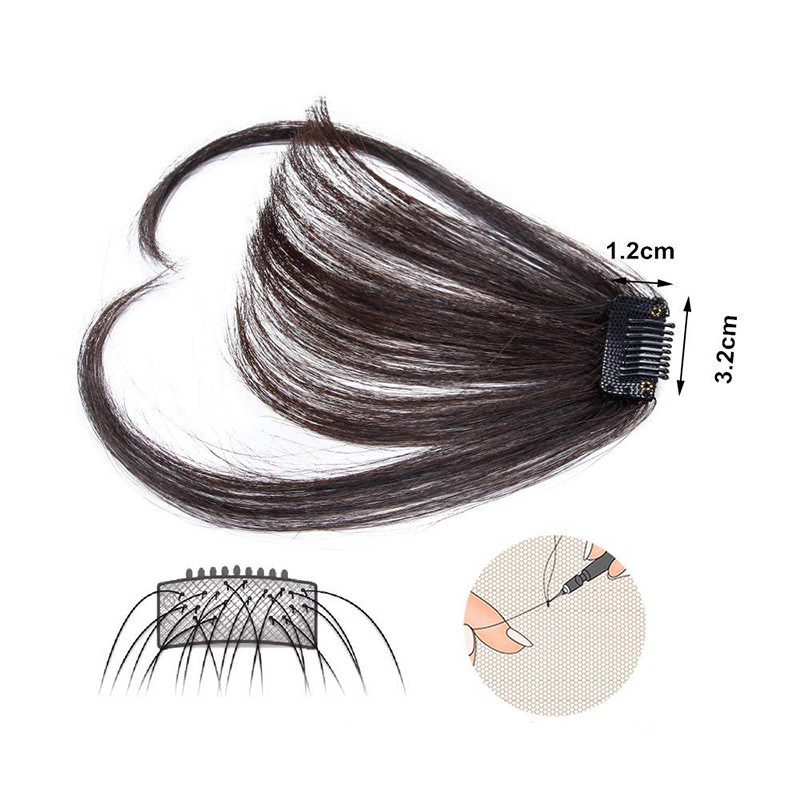 CHEAP Clip in Neat Air Bangs Front Fringe 100% Remy Human Hair ...